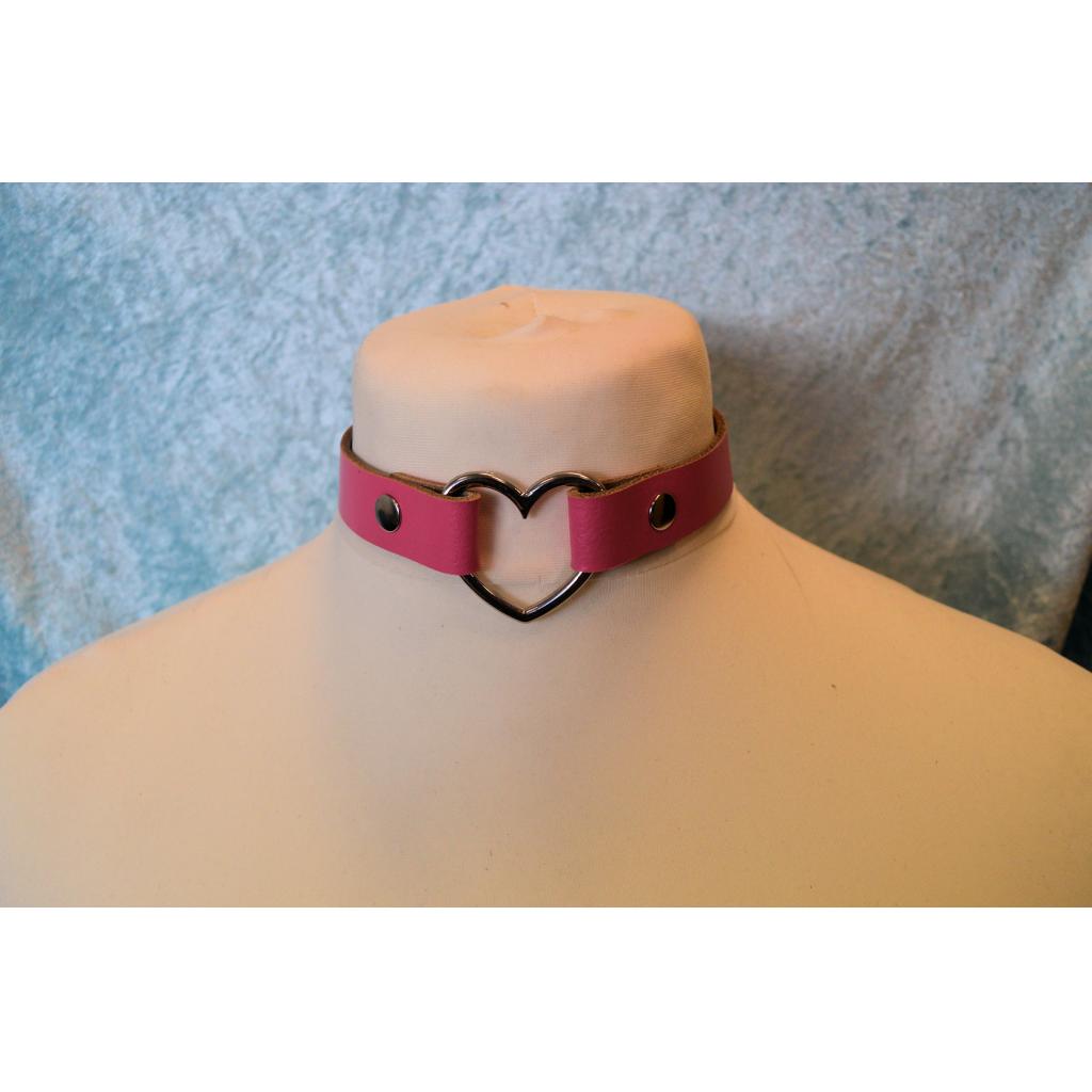 Heart Collar Genuine Leather PERSONALISED.